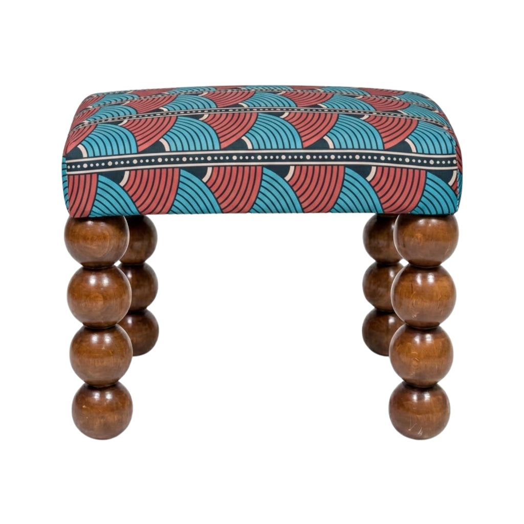 Sapphire Ottoman Footstool | Printed Fabrics – Mejore